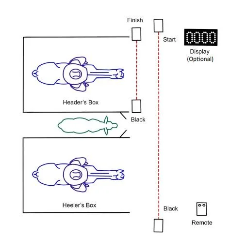 Equestrian exercises - Team Roping — ArenaGear Sports Timers