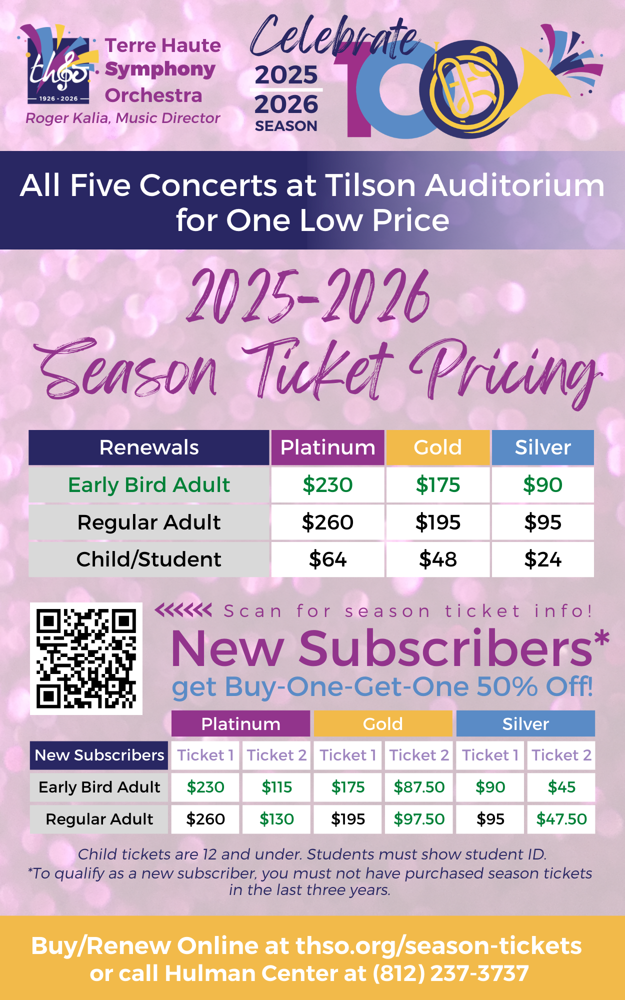 Season Tickets — Terre Haute Symphony Orchestra