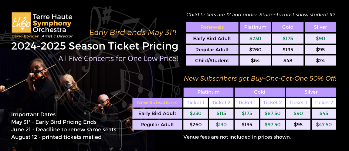 Season Tickets — Terre Haute Symphony Orchestra