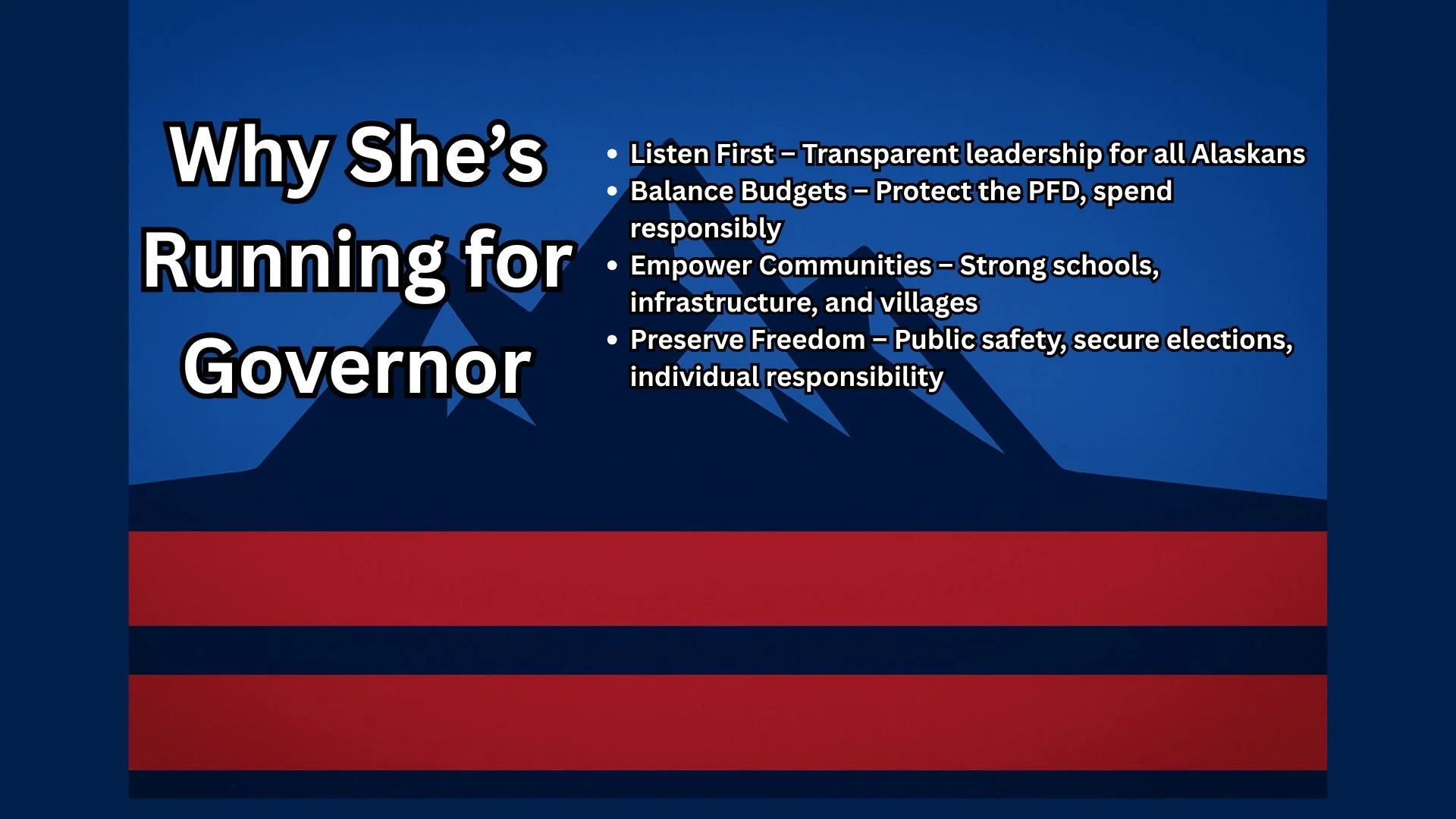 Out & About — Edna DeVries for Alaskan Governor