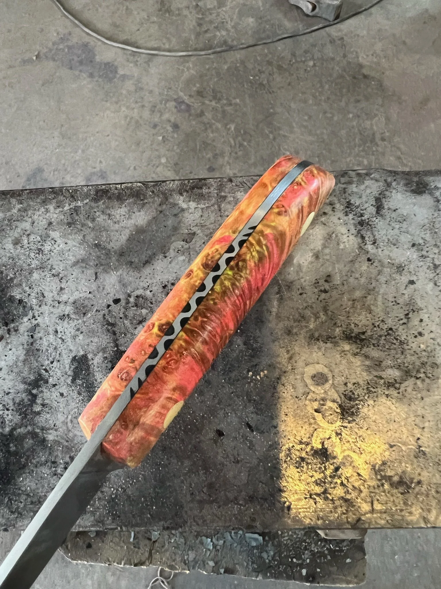 3.75" Alpine / double dyed burl / stainless — Feder knives