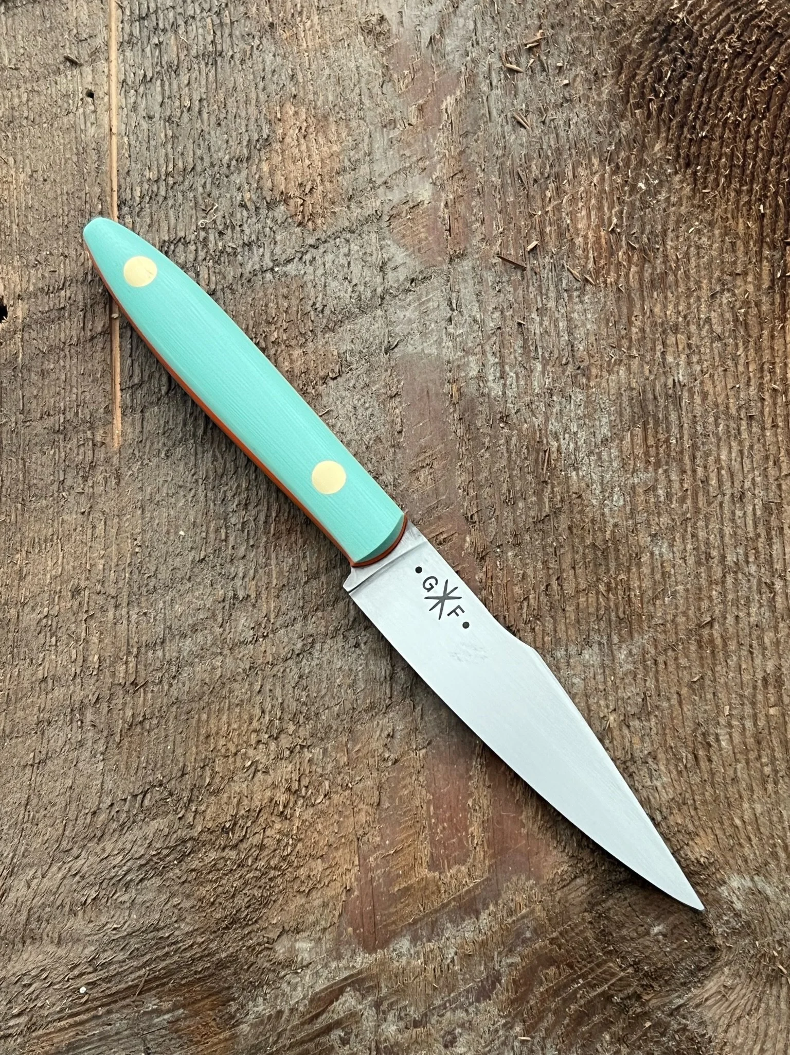 4" paring 'tiger barb' / g10 / stainless — Feder knives