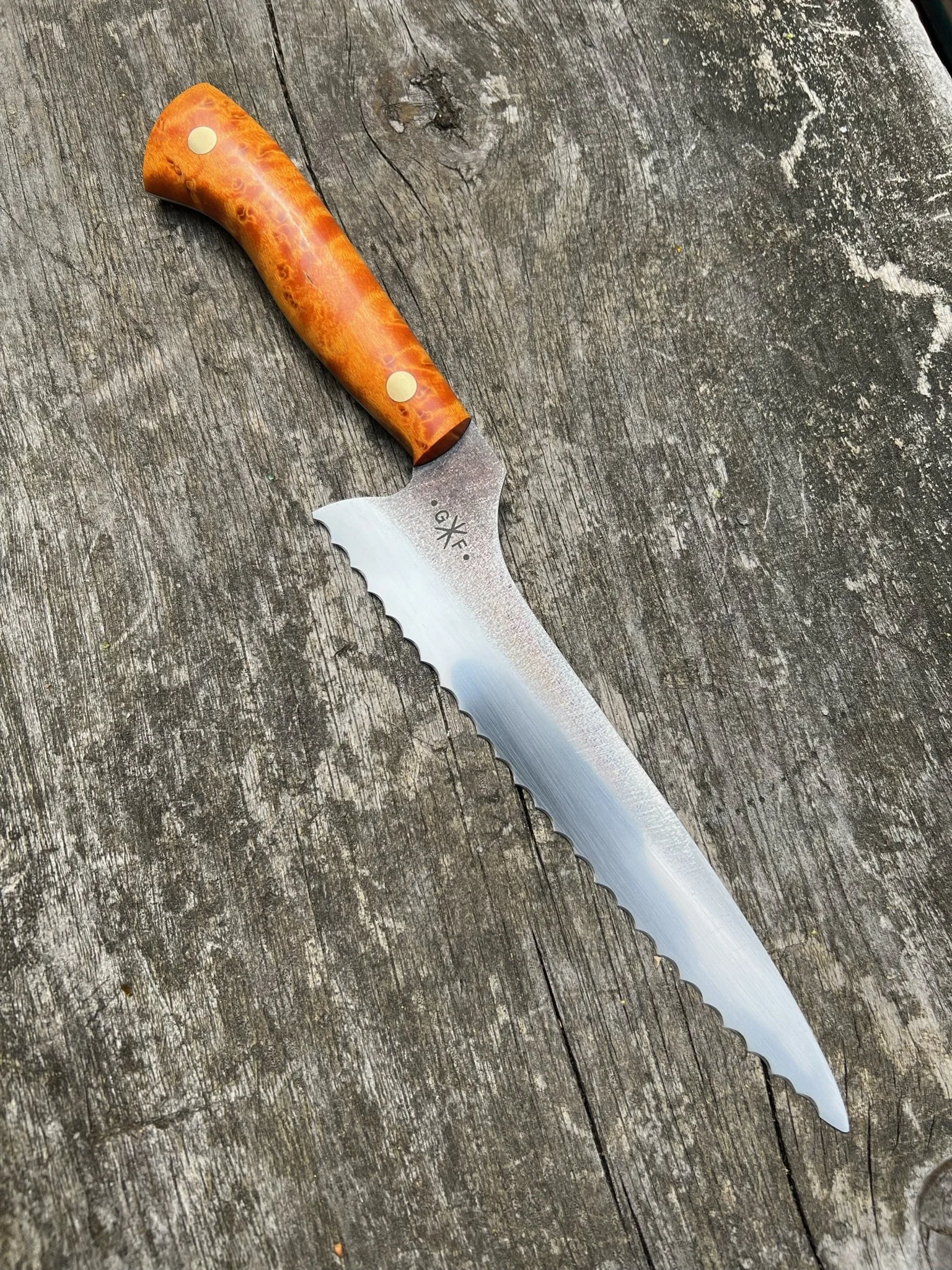 Custom 8" Offset Serrated / g10 / stainless — Feder knives