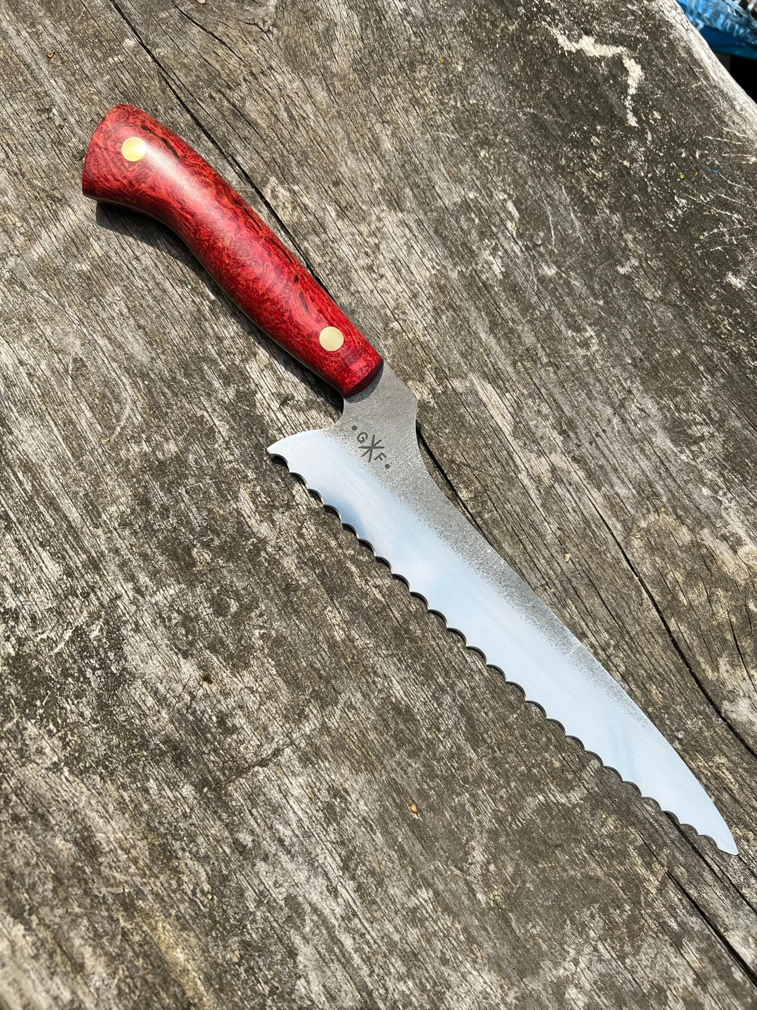 Custom 8" Offset Serrated / g10 / stainless — Feder knives