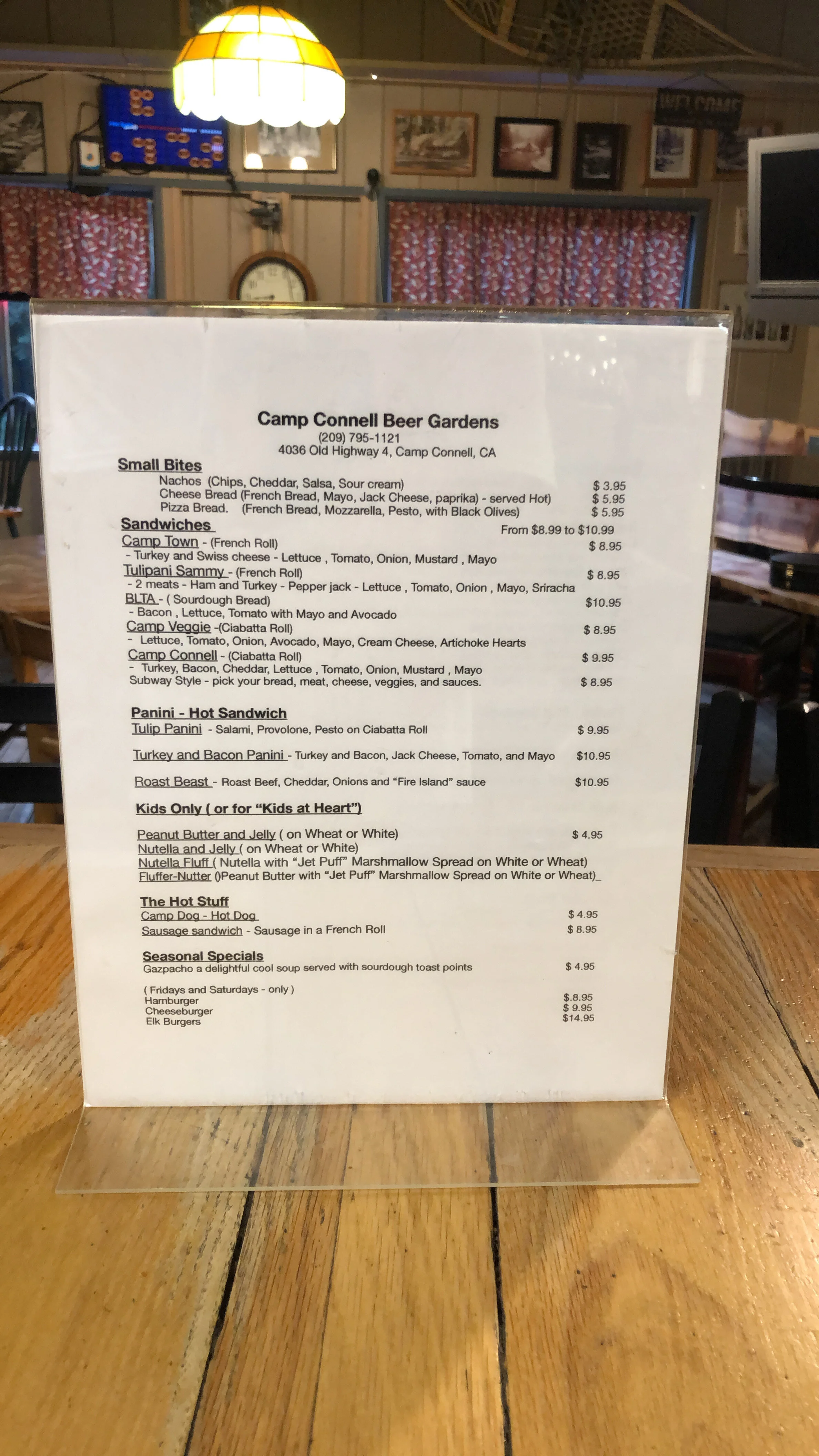 Camp Connell Cafe — Camp Connell General Store