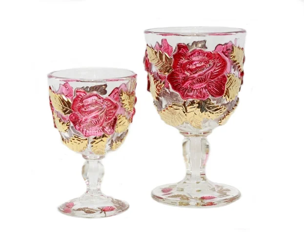 Gold and Red Hand Painted Goblet — MADONNA INN ONLINE STORE