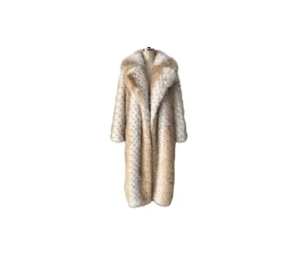 Bamboo Blend Faux Sable Fur Animal Print Coat — MADONNA INN ONLINE STORE