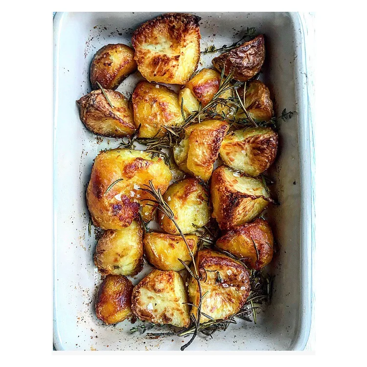 Garlic, rosemary and sage roast potatoes — Holly Tree Kitchen