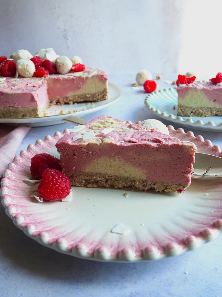 Raspberry ripple nut free vegan ‘cheesecake’ — Holly Tree Kitchen