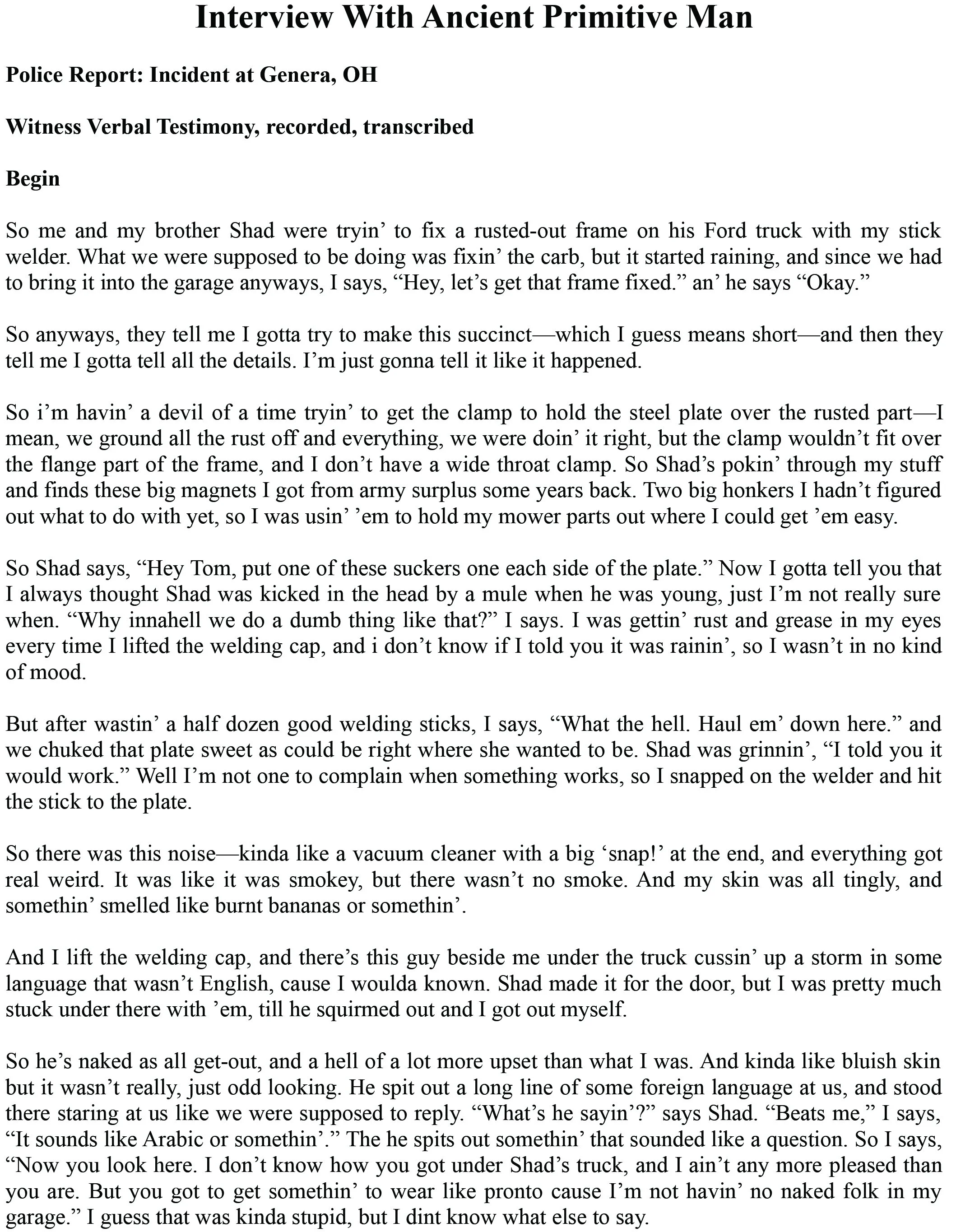 Interview Primative Man — Mark Vedder