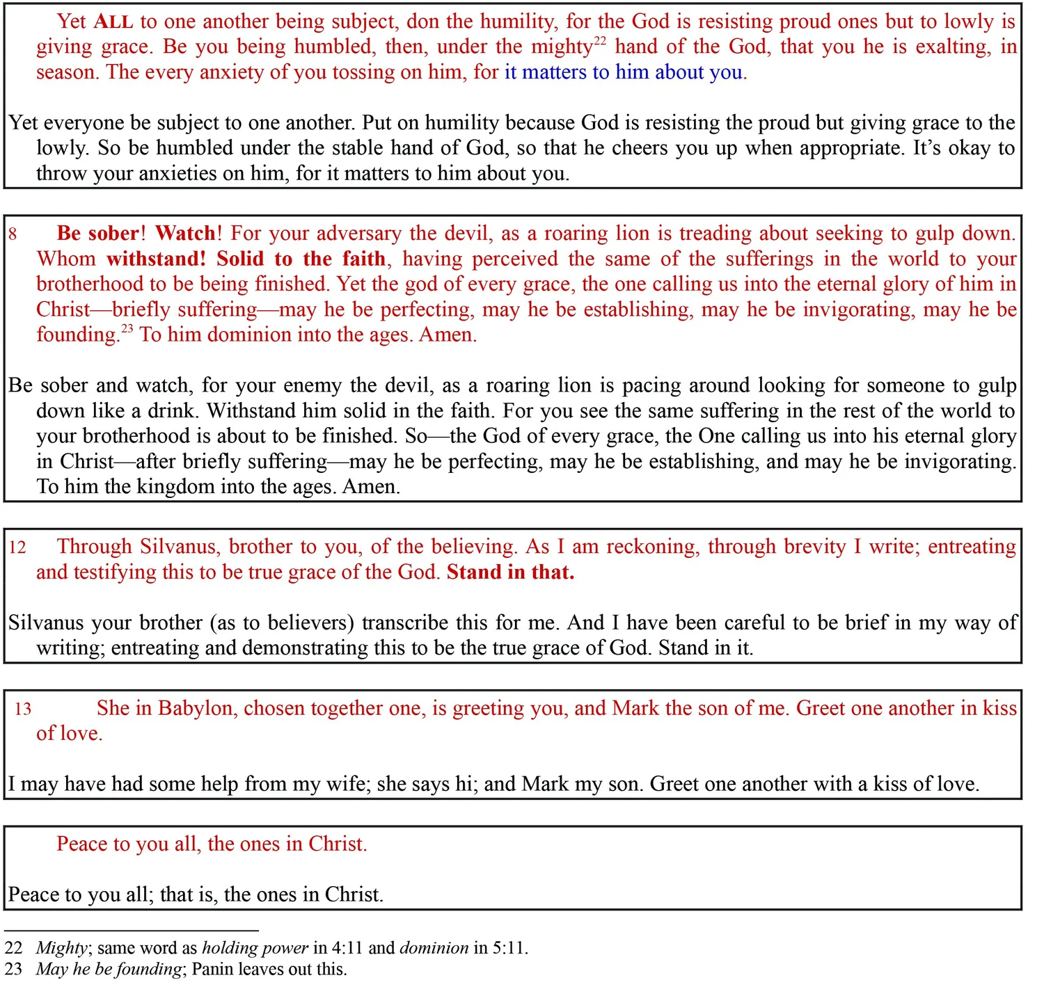 1 Peter Trans — Mark Vedder