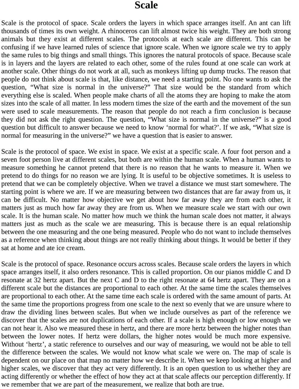 Scale — Mark Vedder