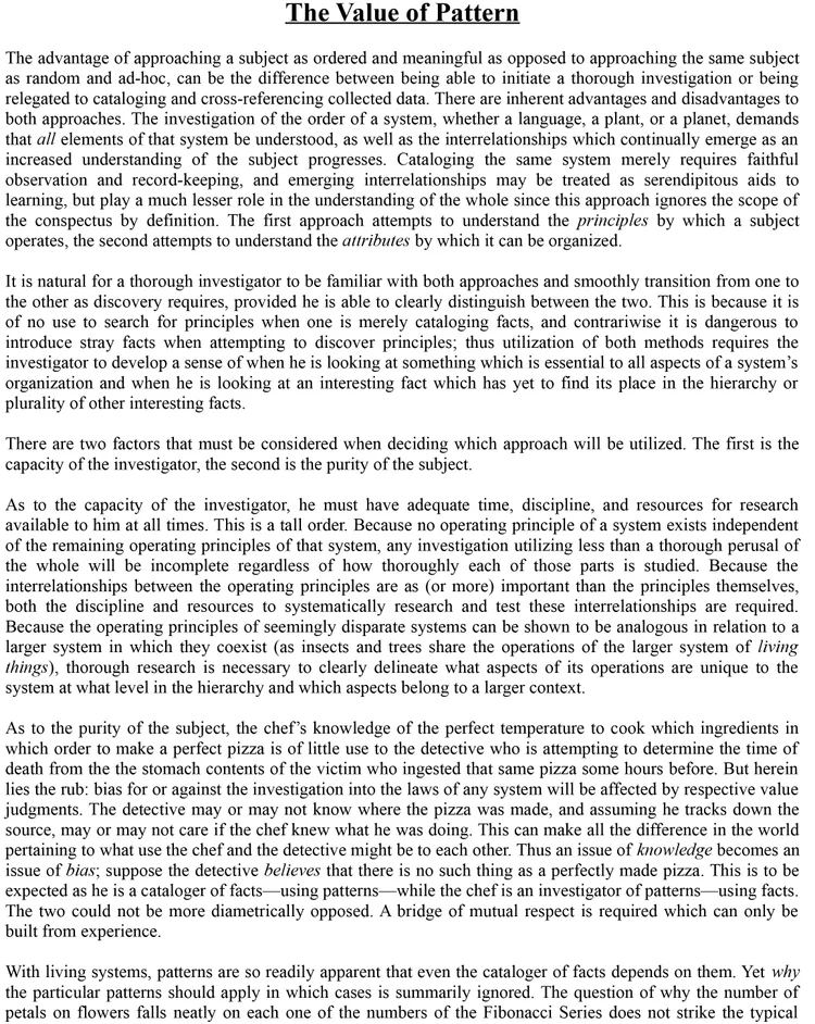 Value Pattern — Mark Vedder