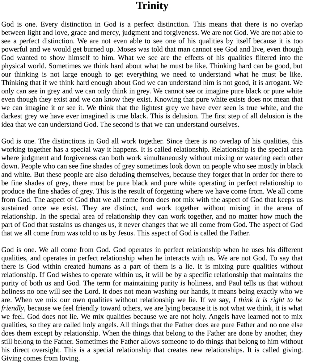 Trinity — Mark Vedder