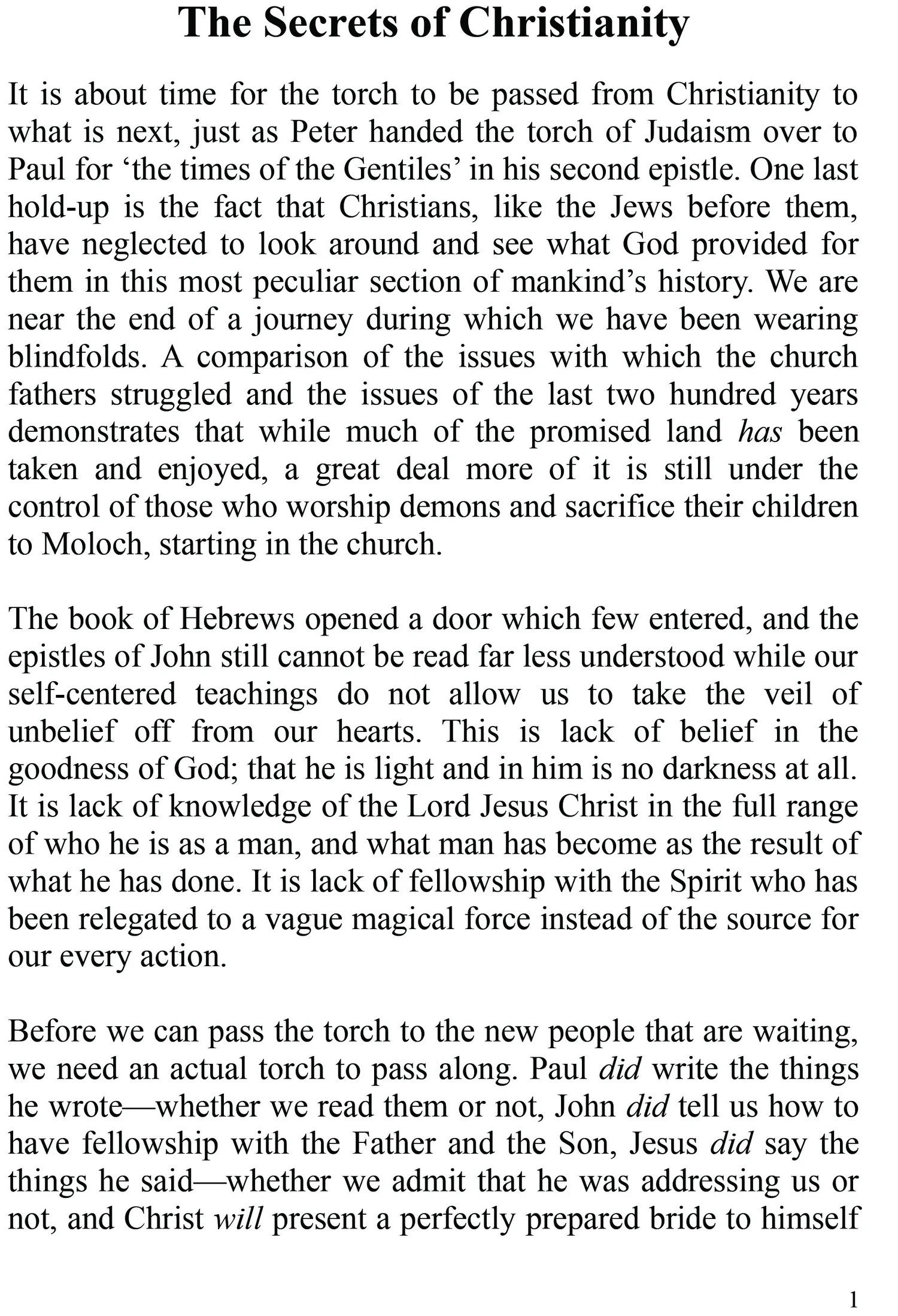 Secrets of Ch — Mark Vedder