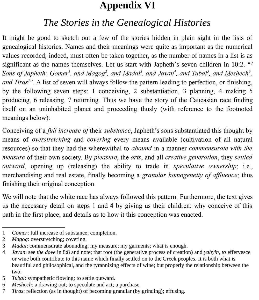 Appendix 6 — Mark Vedder