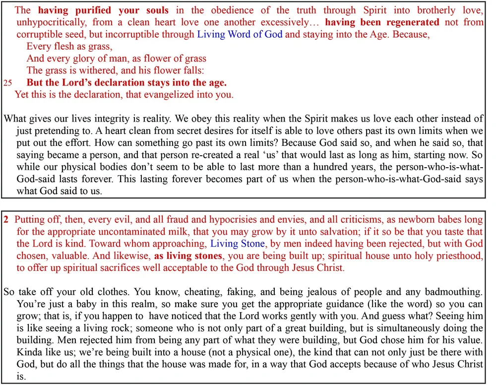 1 Peter Trans — Mark Vedder