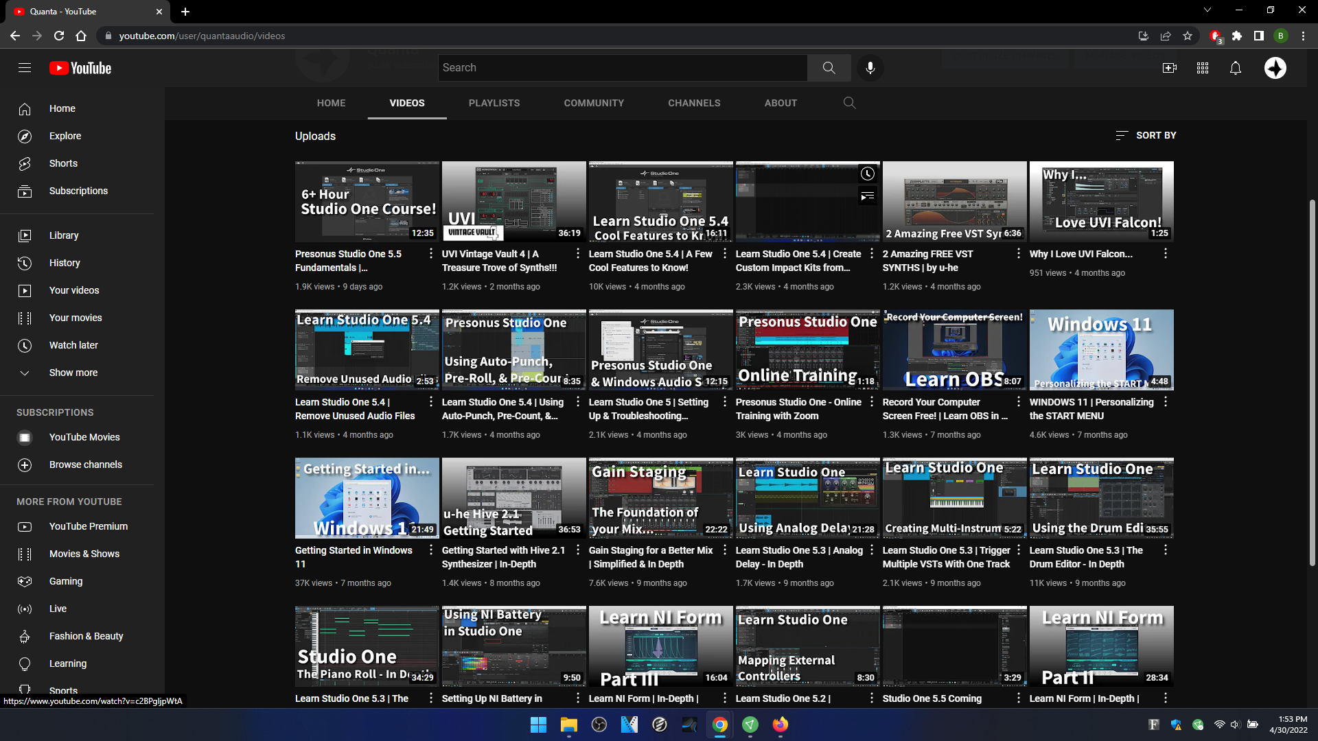 Free Tutorials — QUANTA