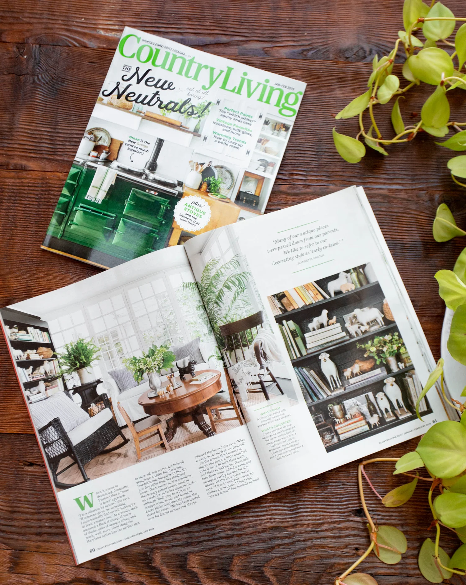 New work on the Cover and Inside the Jan/Feb issue of Country Living ...