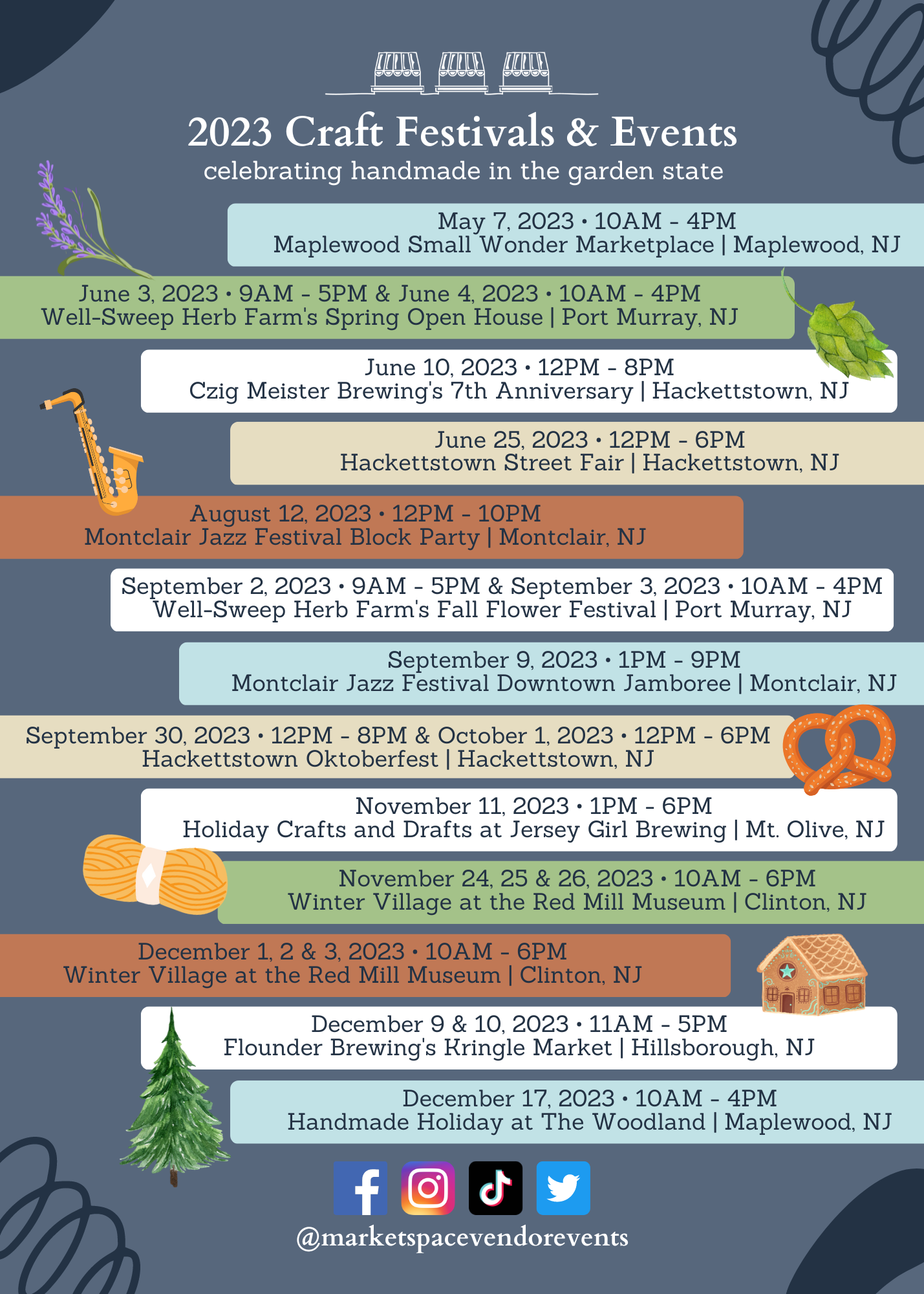 Marketspace Vendor Events — 2023 Event Schedule