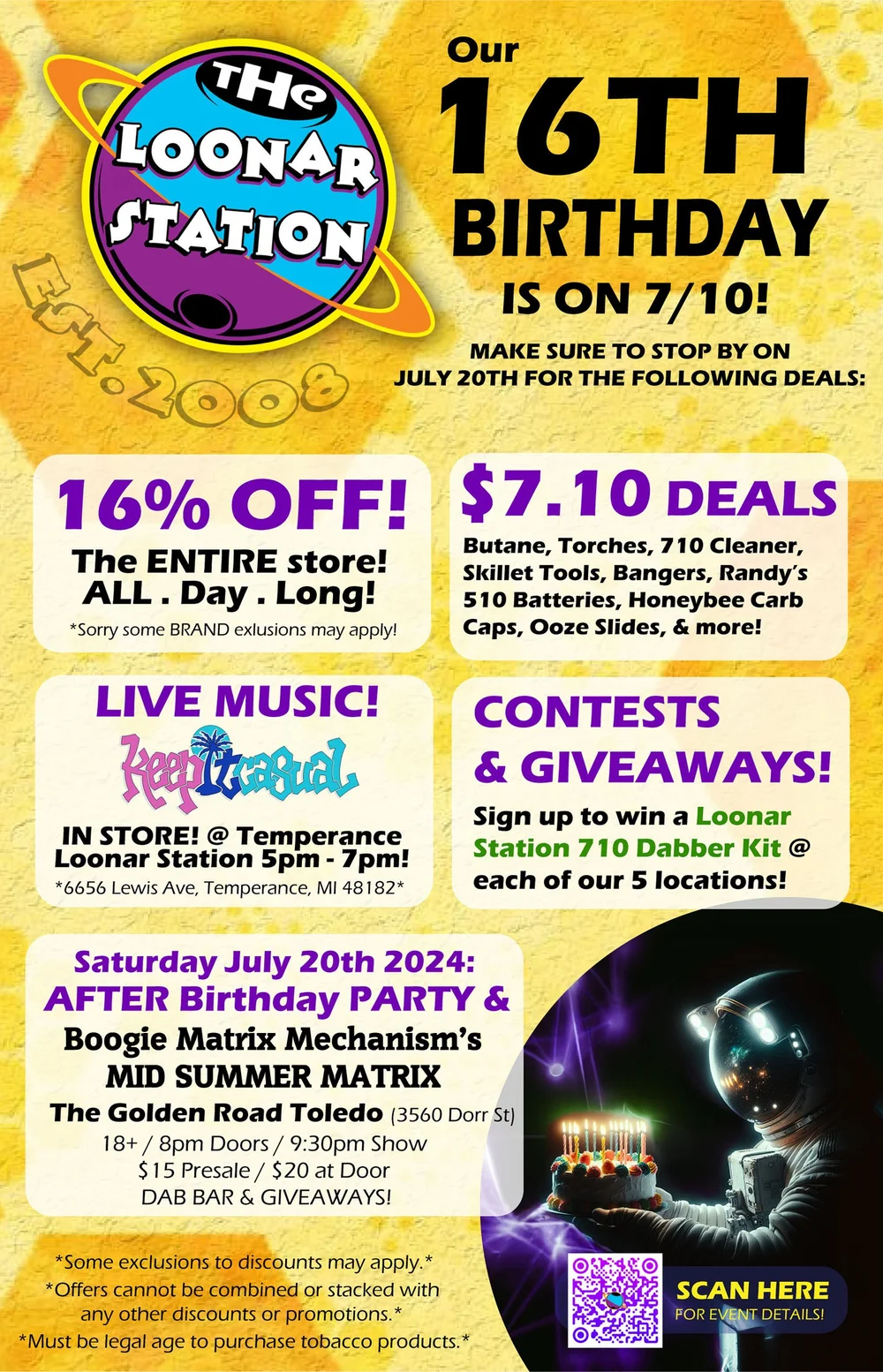 Events & Sales — The Loonar Station