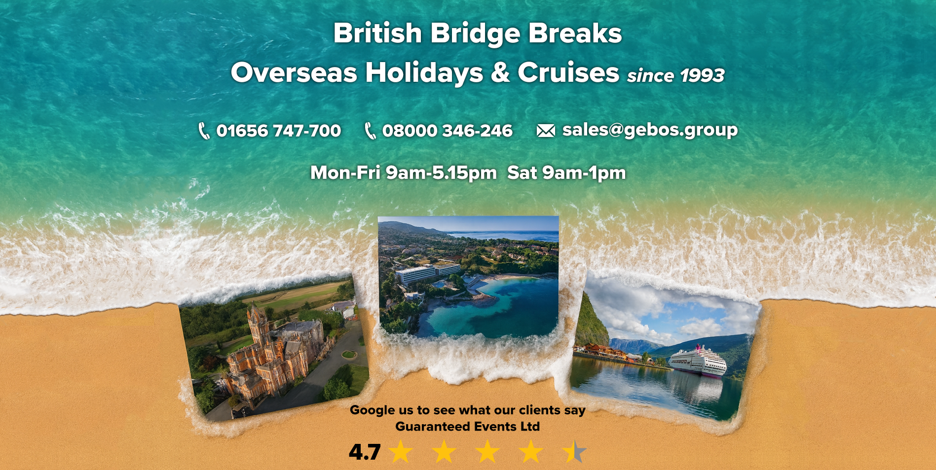 Guaranteed Events Ltd | Bridge Holidays, Travel & Event Management