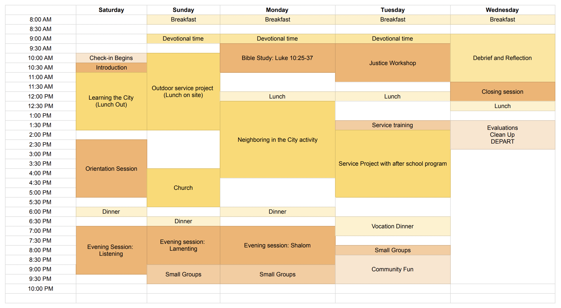 Spring Break — Virginia Intervarsity