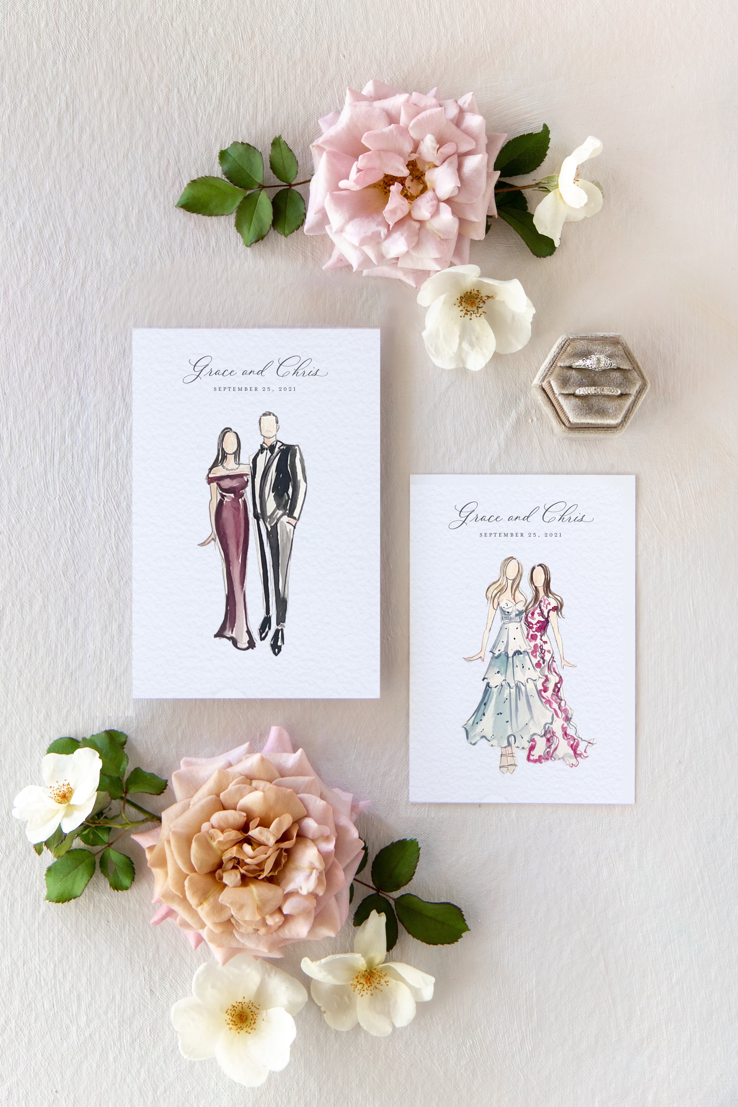 KP & Co. Design Studio | Custom Watercolor Wedding Invitations