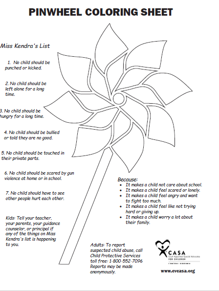 Pinwheel Coloring Pages For Kids