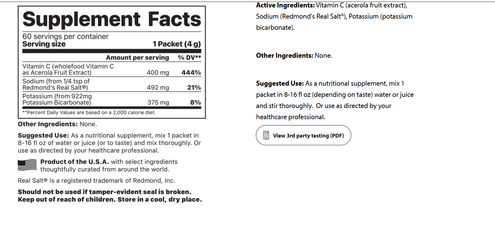 Jigsaw Adrenal Cocktail + Wholefood Vitamin C Packets — Healthy ...