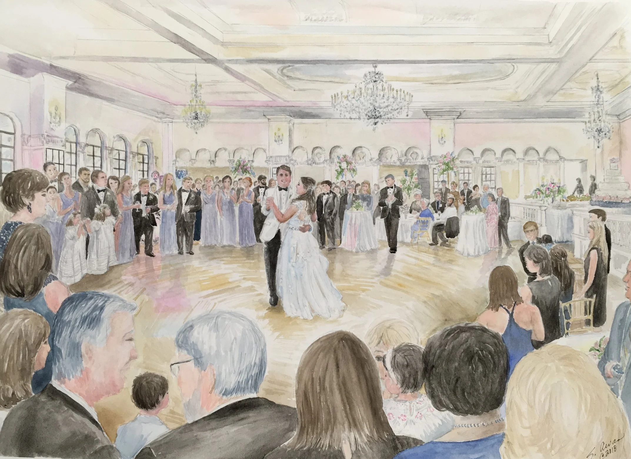 Wedding Watercolor Live Event Painter — S. Arias Creates