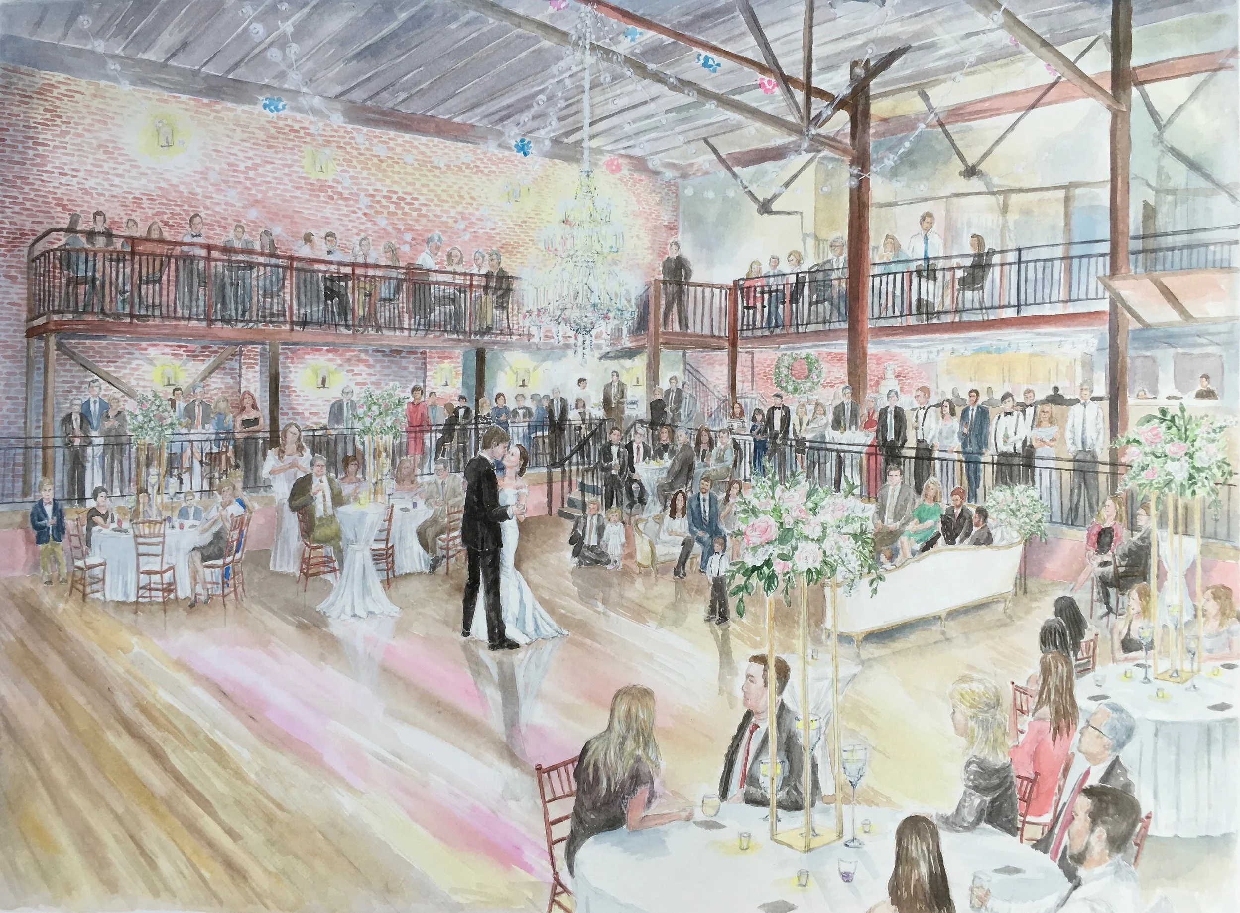 Wedding Watercolor Live Event Painter — S. Arias Creates