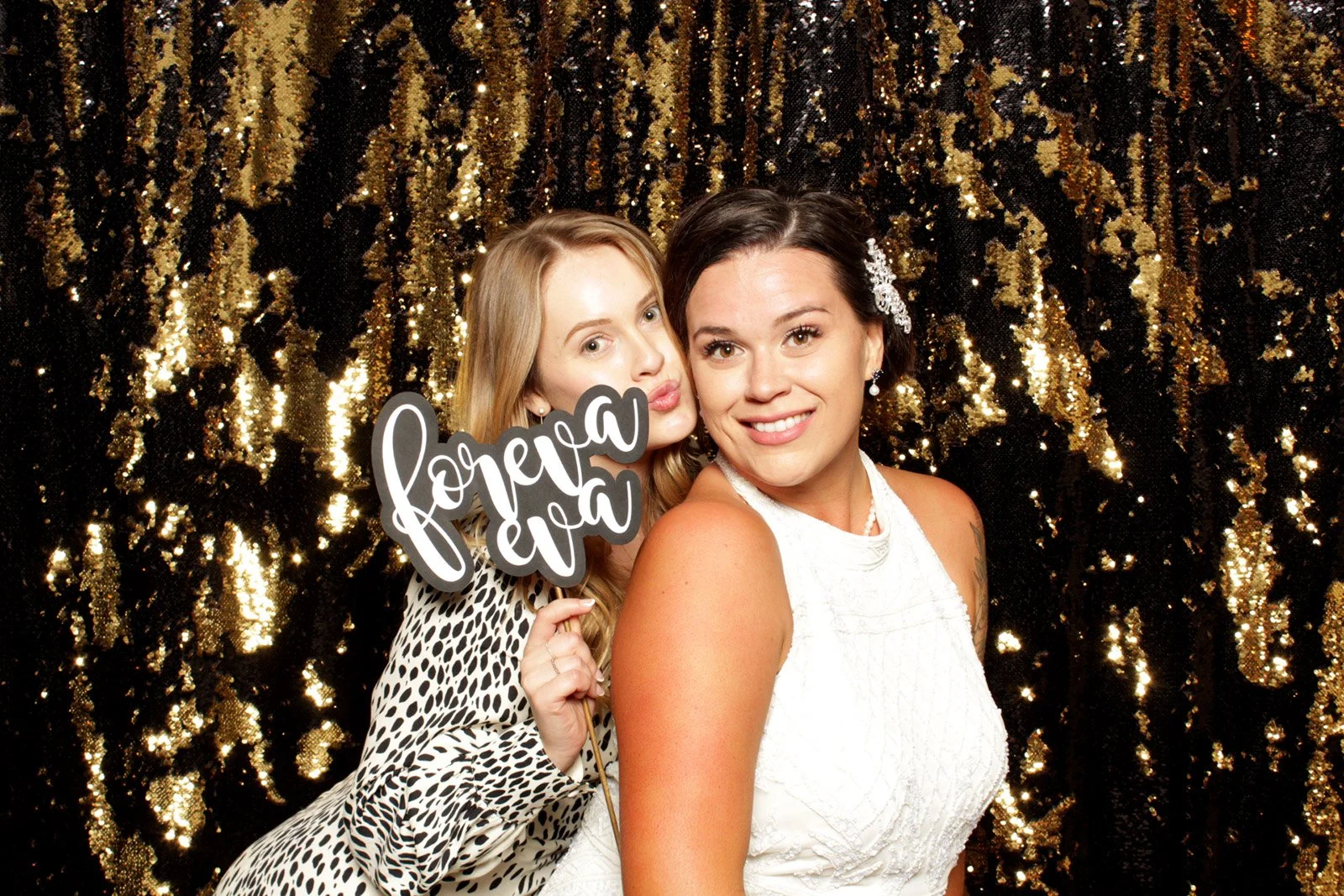 Black & Gold Sequin Backdrop | Droll Photobooth Co.