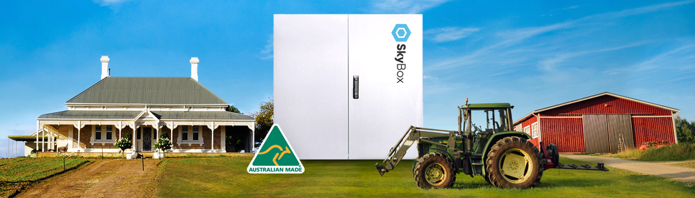 SkyBox Off-Grid Battery System — Flood Rural