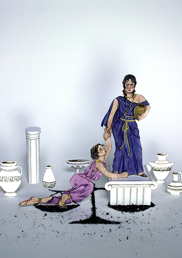 Antigone And Ismene Painting