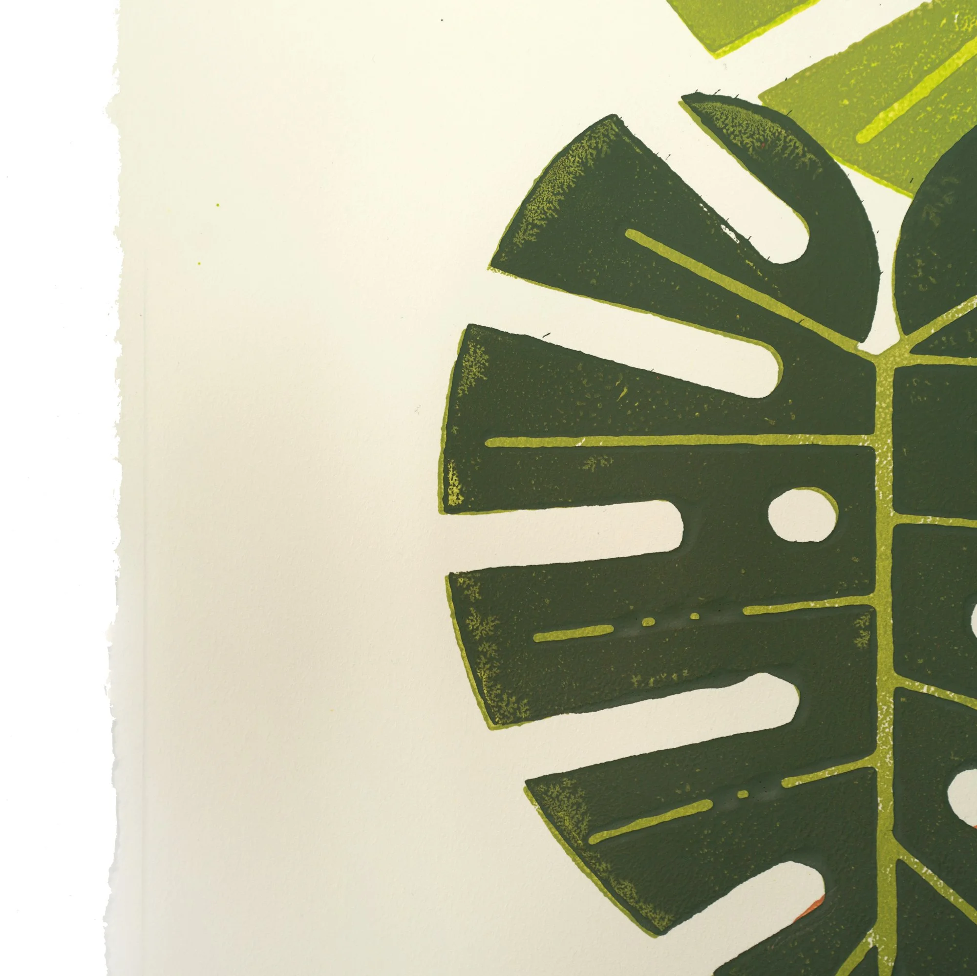 Monstera Woodblock Print — AMOK ISLAND