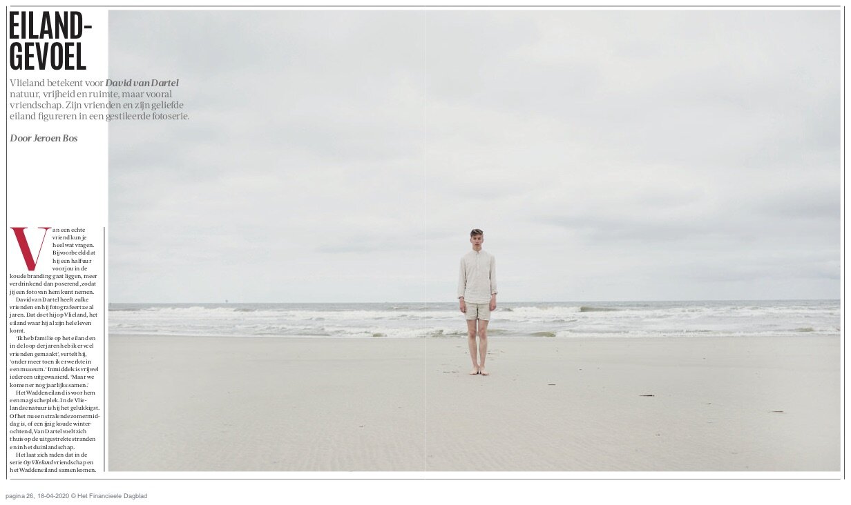 'Op Vlieland' by David van Dartel featured in Het Financieele Dagblad ...