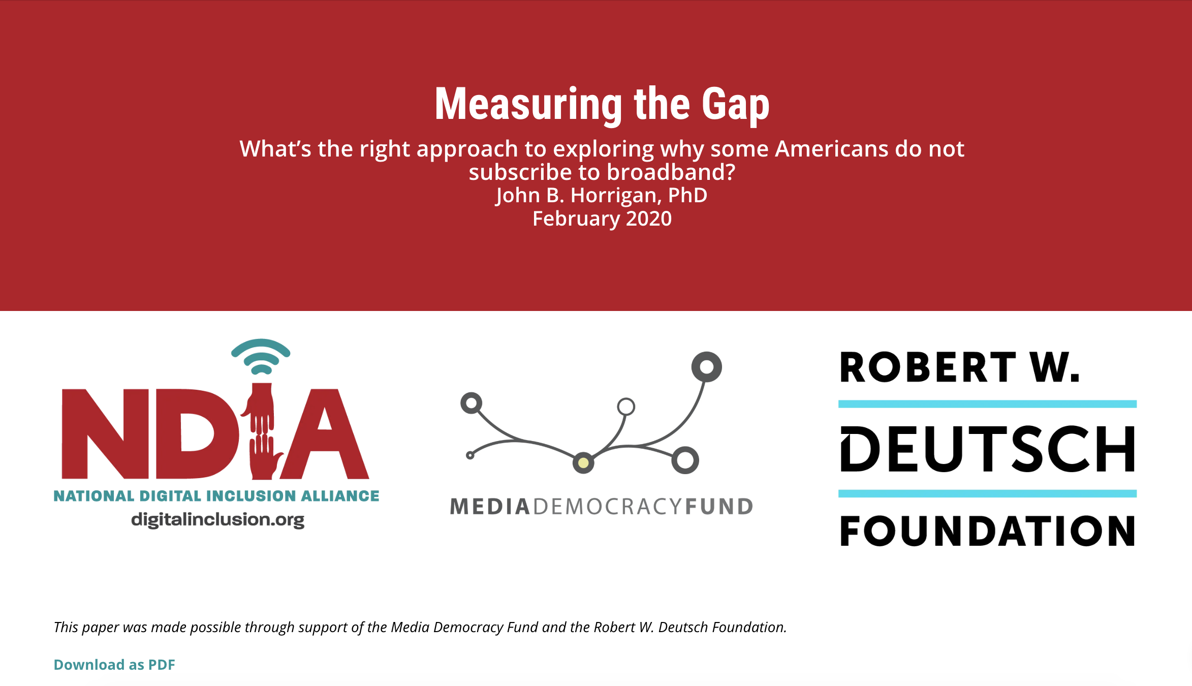 Robert W. Deutsch Foundation