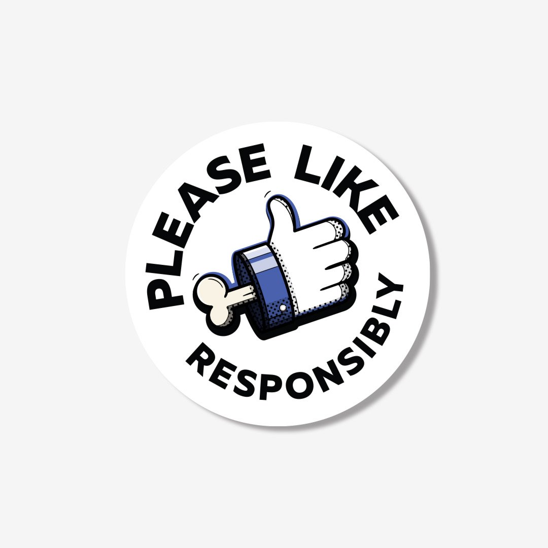 Happy Impulse | Please Like Responsibly - Sticker
