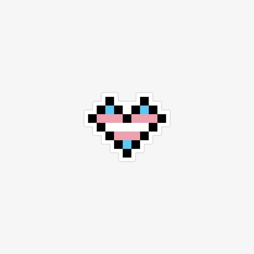 Happy Impulse | Trans Pixel Heart - Sticker