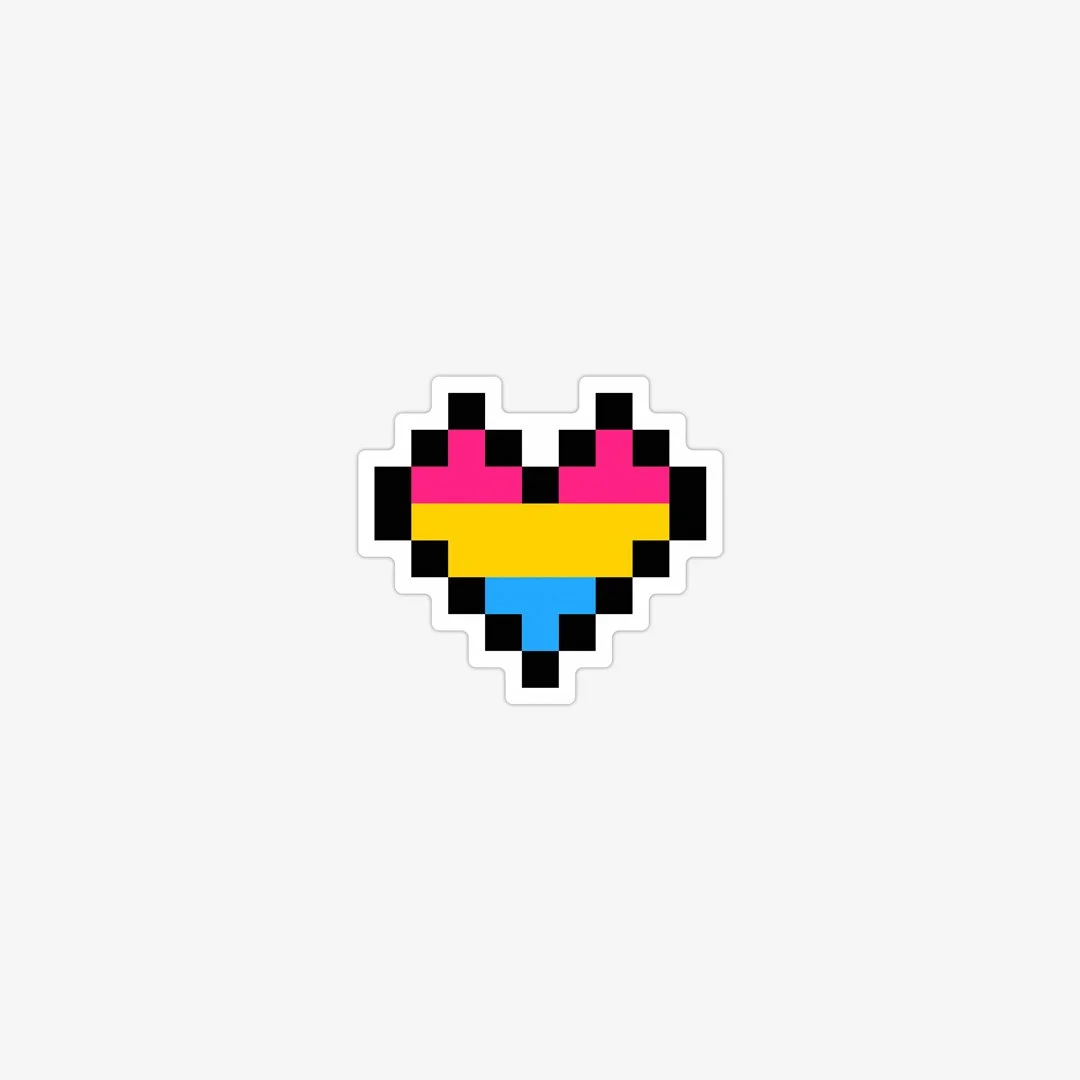 Happy Impulse | Pan Pixel Heart - Sticker