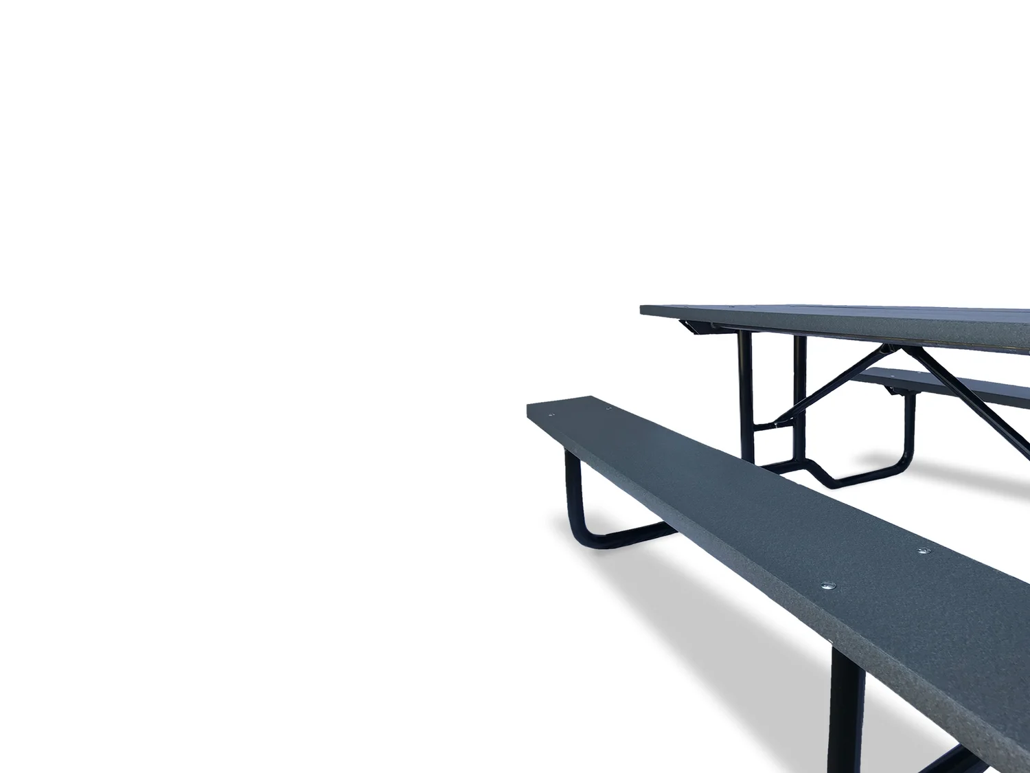 8ft ADA Picnic Table | Wheelchair Accessible | 2-3/8" Steel Frame ...