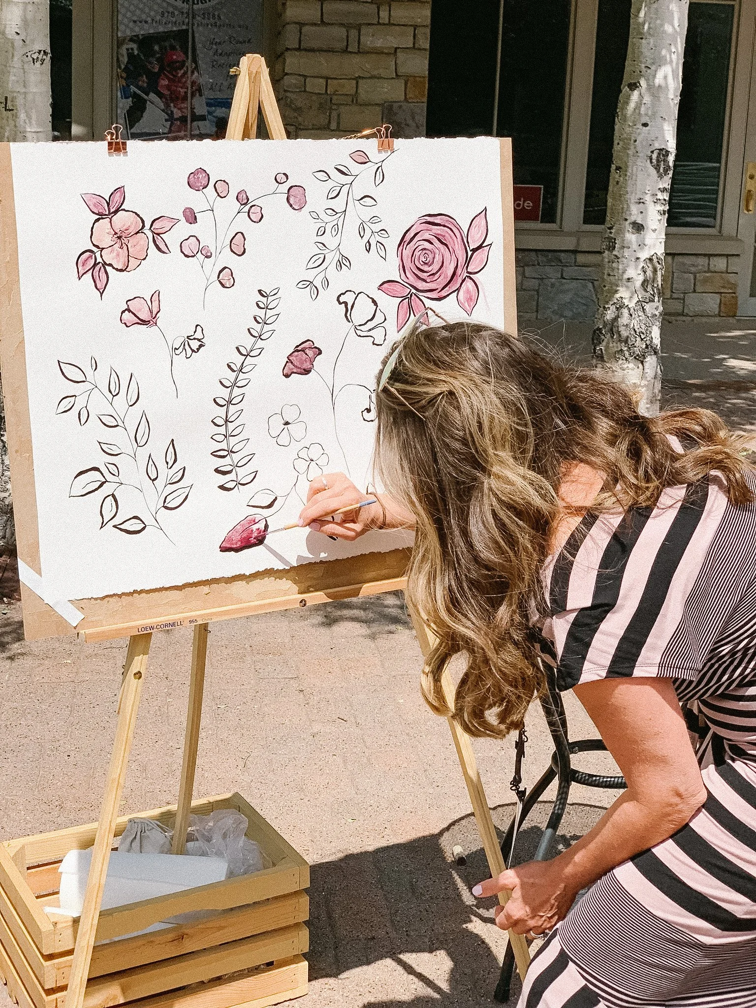 Wine Artist Live Wine Painting — Elysia Myers Wine Art