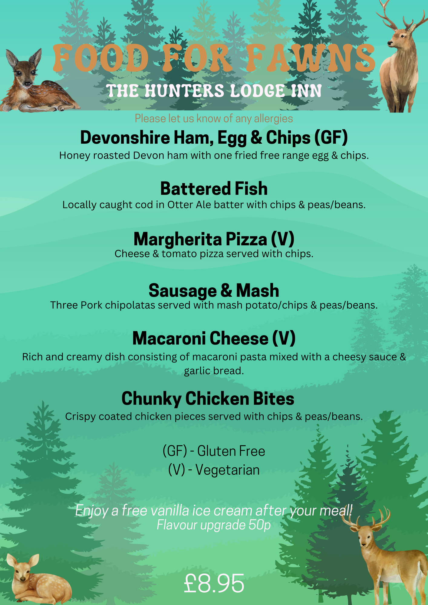 The Hunters Lodge Inn - The Hunters Lodge Inn pub menu and childrens menu