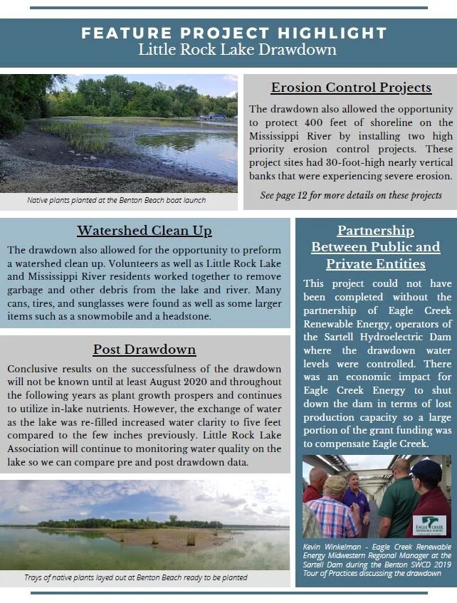 Little Rock Lake Drawdown — Benton Soil & Water Conservation District