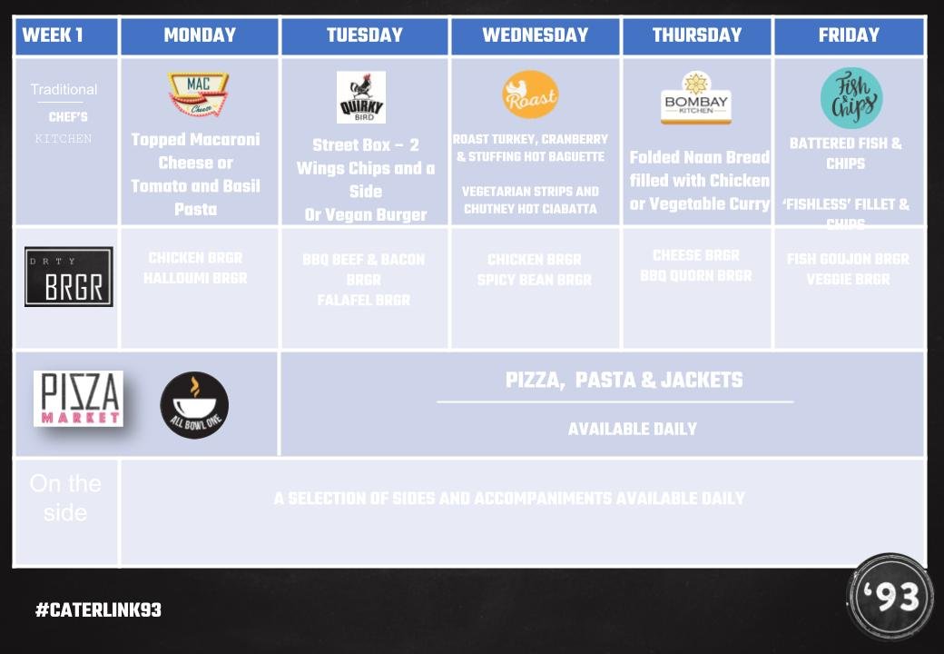 Canteen Menu — UTC Portsmouth