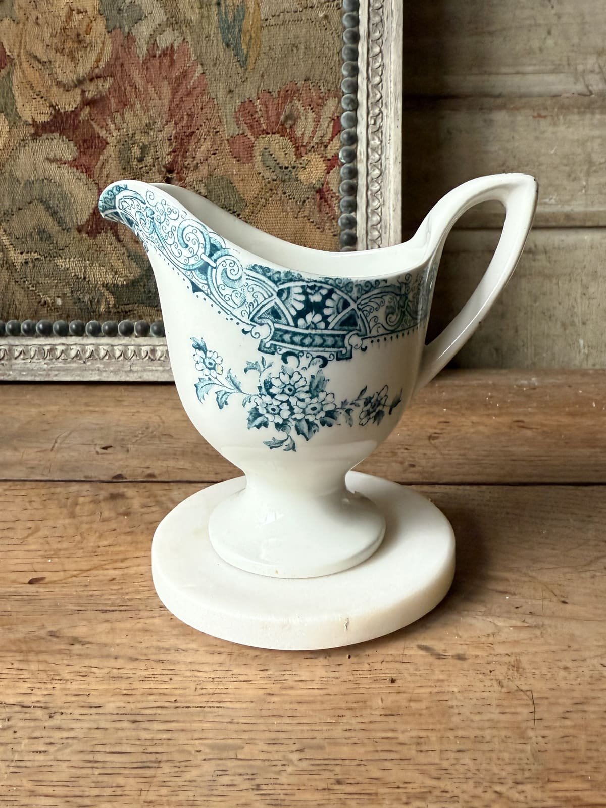 Antique English Blue and White Transferware Ironstone Serving Bowl and ...