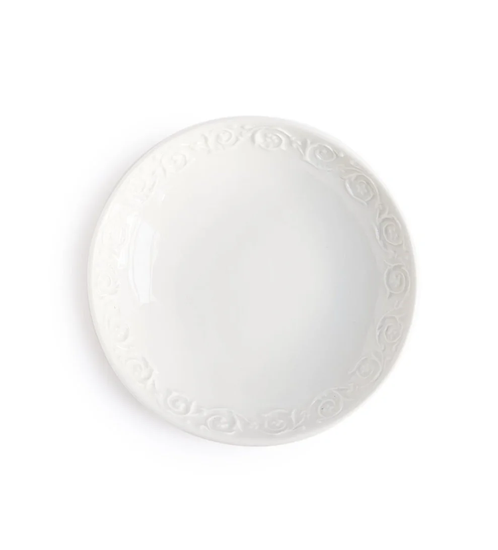 Alix D. Reynis Handmade French Limoges White Porcelain Saucer Plates