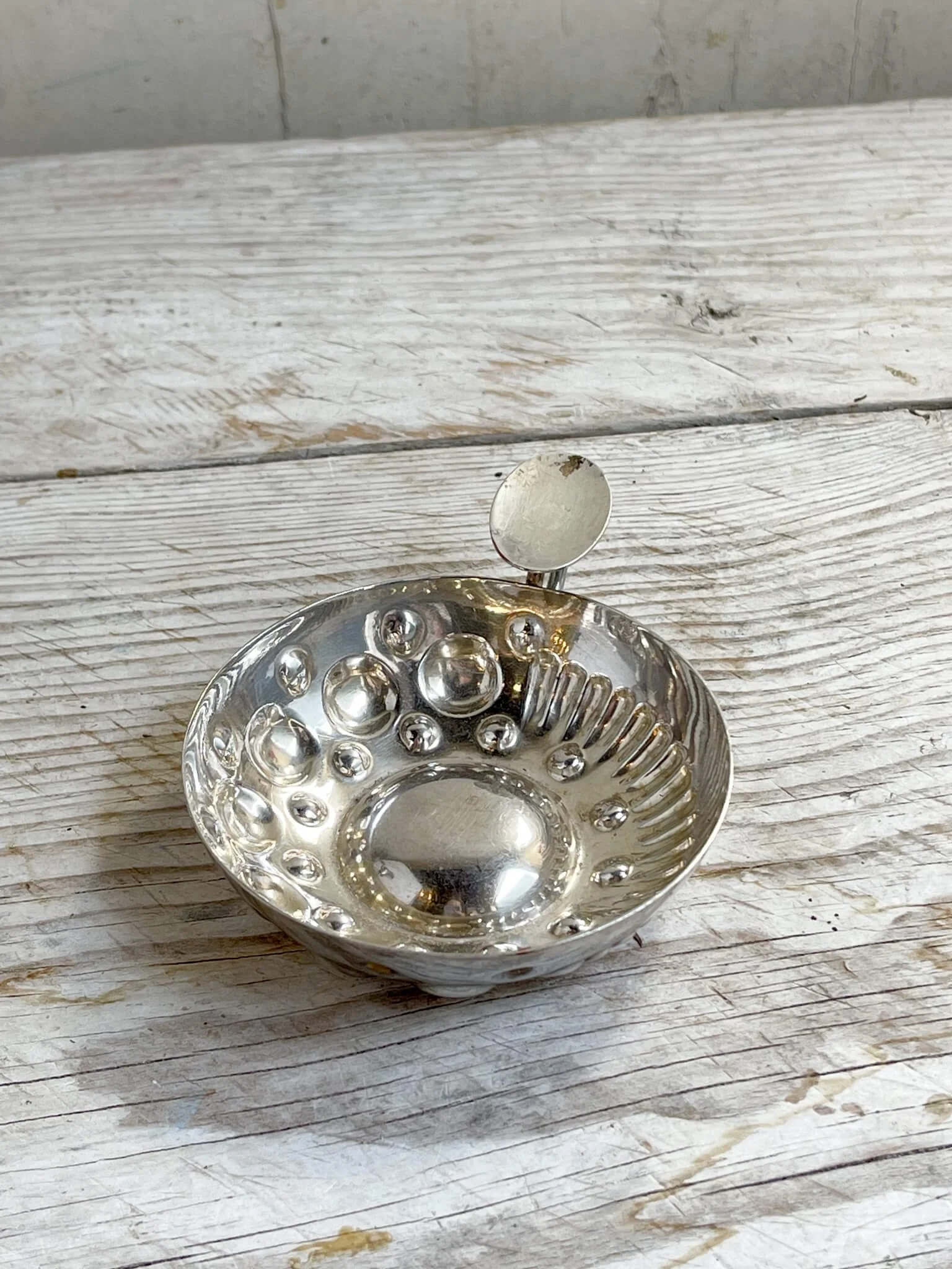 Vintage French Silver Plated Wine Tasting Cupj | Sommelier Tastevin