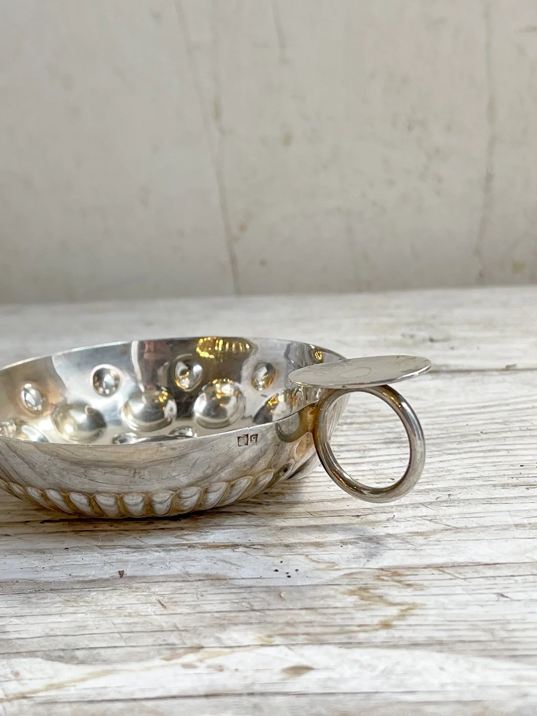 Vintage French Silver Plated Wine Tasting Cupj | Sommelier Tastevin